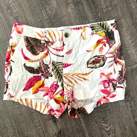 Old Navy | Shorts | Tropical Print Linen Shorts | Poshmark